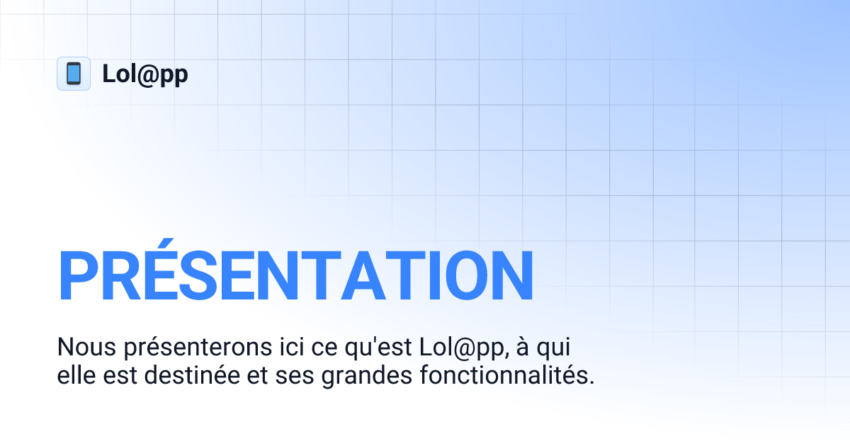 PRÉSENTATION | Lol@pp